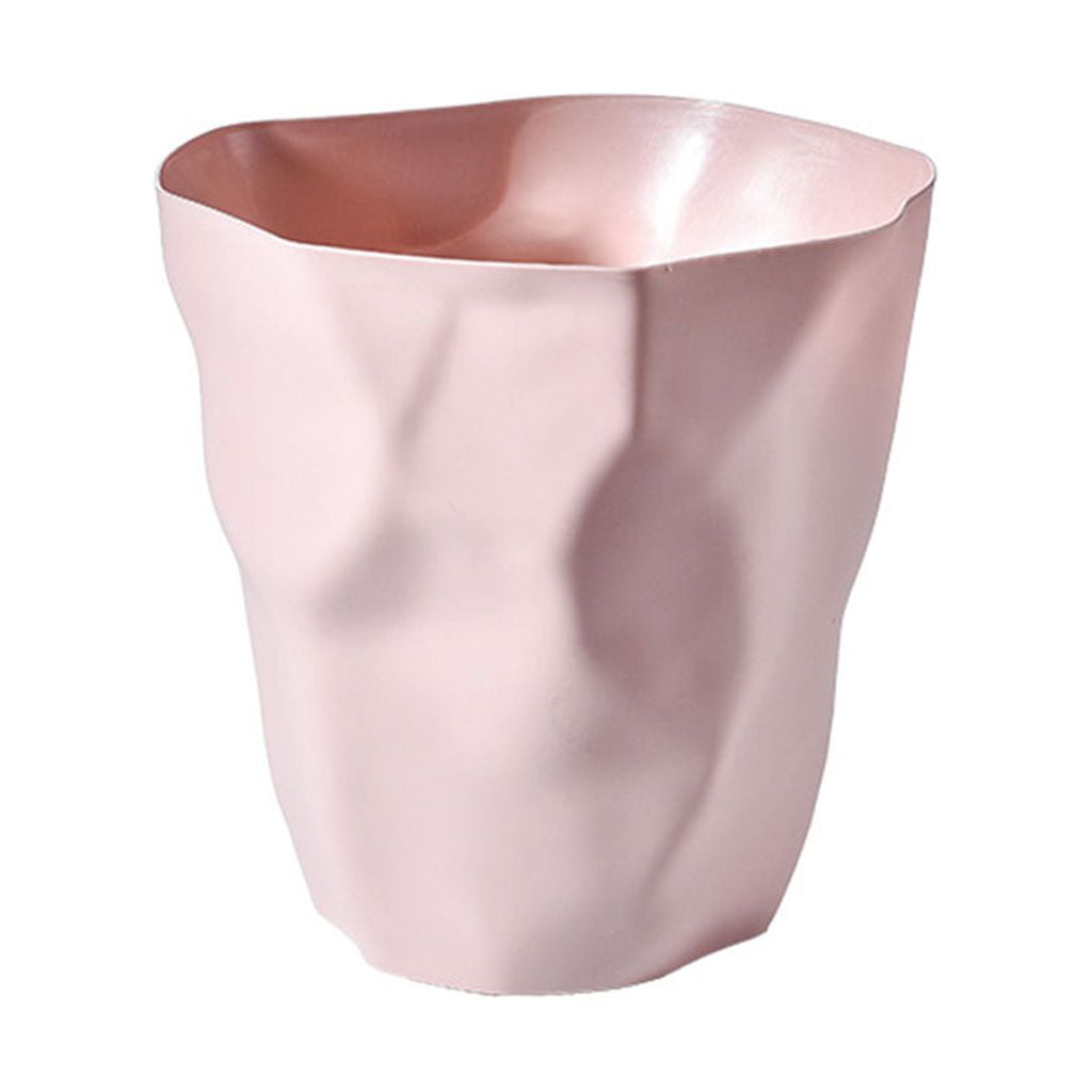 SDFGTstore Nordic Irregular Trash Can Modern Solid Color Plastic ...