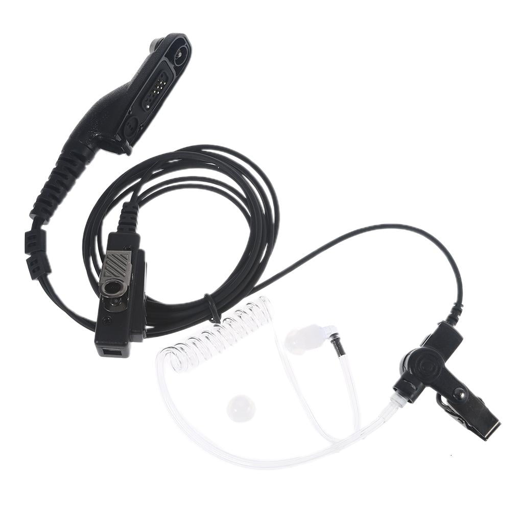 SDFGTstore PTT Air Tube Mic Headset for Portable Radio APX2000 APX7000 ...