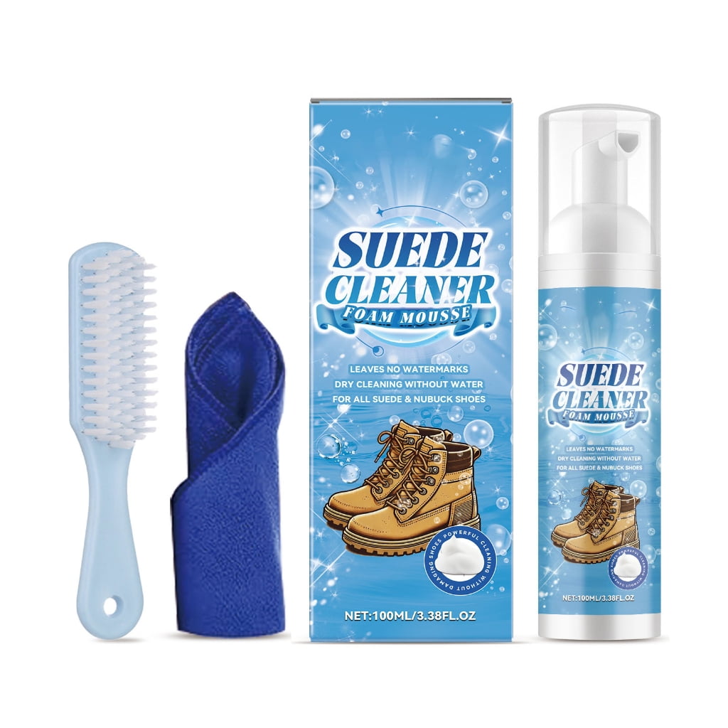 SDFGTstore Premium Suedes Leather Cleaner Solution Foam Kits With Brush ...