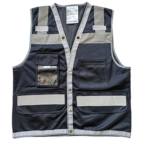 Safety Depot Navy Blue Reflective Safety Vest with Pockets 8038-NV-XL ...