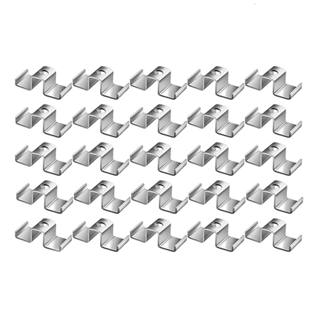 SDFGTstore Reinforced Grille Fixture Clamp Set Galvanized Metal ...