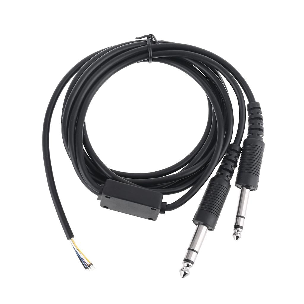 SDFGTstore Repairing Cable Cord 200cm DIY Aviation Headset Dual-plug ...