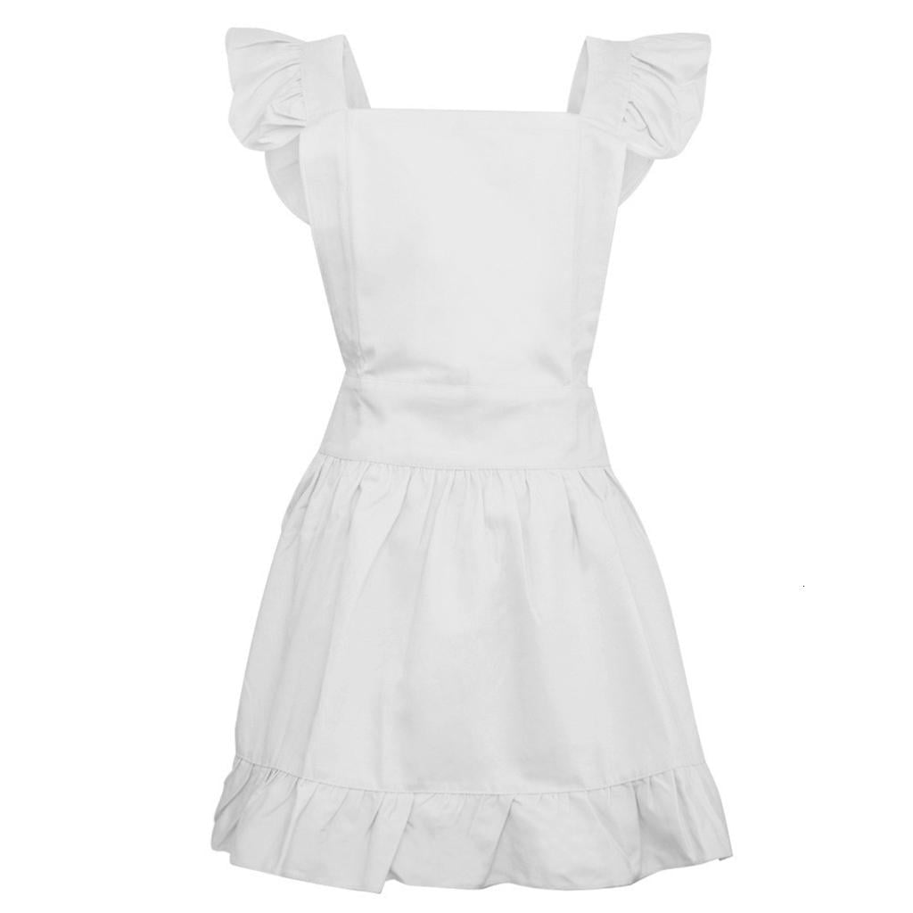 SDFGTstore Ruffled Aprons Maid Apron Costume Maid Apron Cooking Apron ...