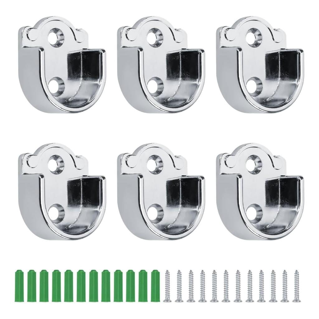 SDFGTstore Silver U Shape Rod Mounts with Easy Installation Designs for ...