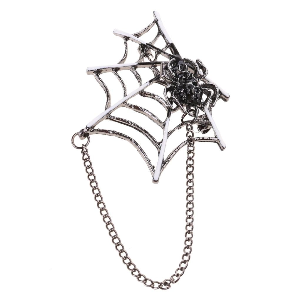 SDFGTstore Spiders Net Lapel Pin with Chain, Spiders Net Brooch Lapel ...