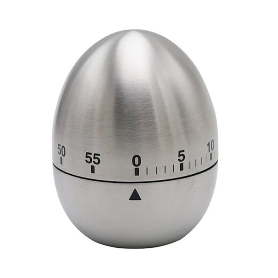 SDFGTstore Stainless Steel Egg Shape Mechanical Kitchen Timer 60-Minute ...