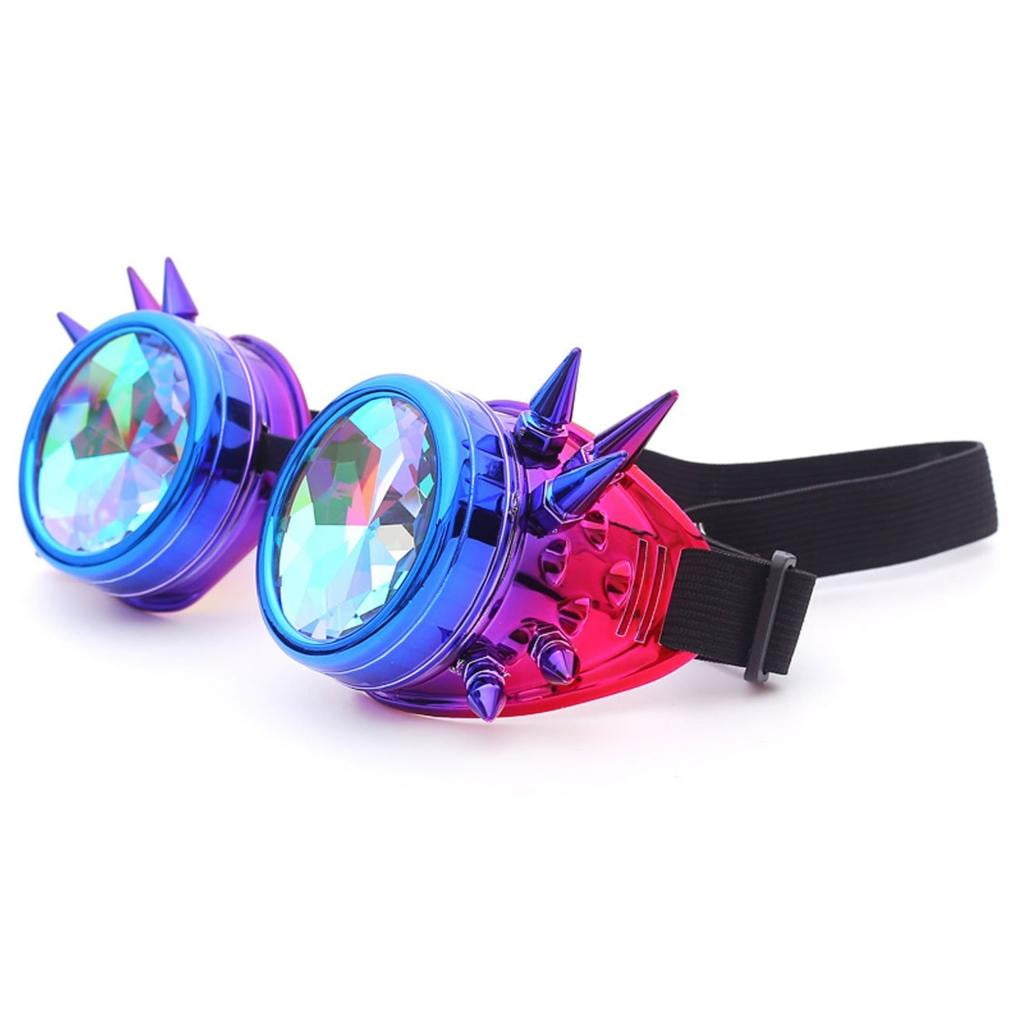 SDFGTstore Steampunk Gothic Goggles Vintage Eyewear Rainbow for ...