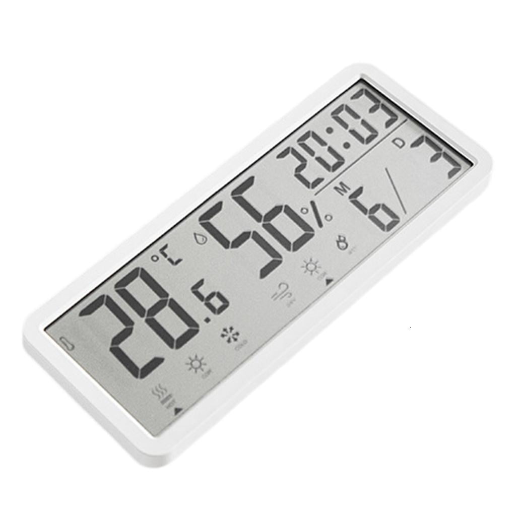 SDFGTstore Temperature Display LCD Digital Clock Battery Operated Wall ...