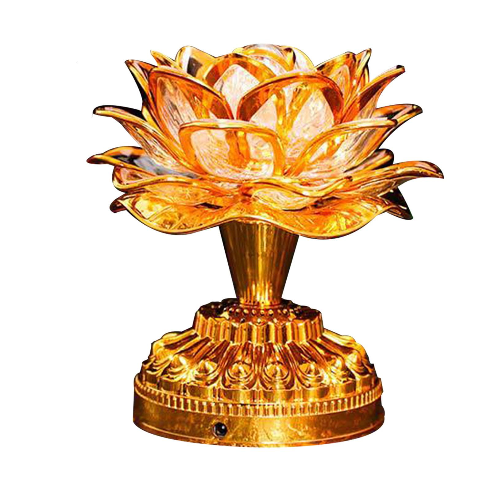 SDFGTstore Temple Lotus Flower Lamp Buddhist Prayer Lamps Buddhist ...