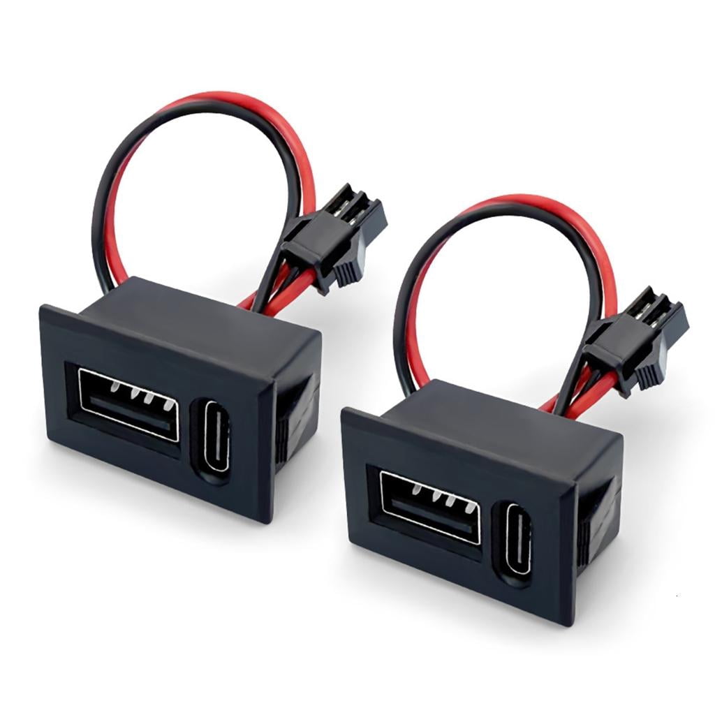 SDFGTstore USB Female Base Type C Double Layer Socket Power Phone ...