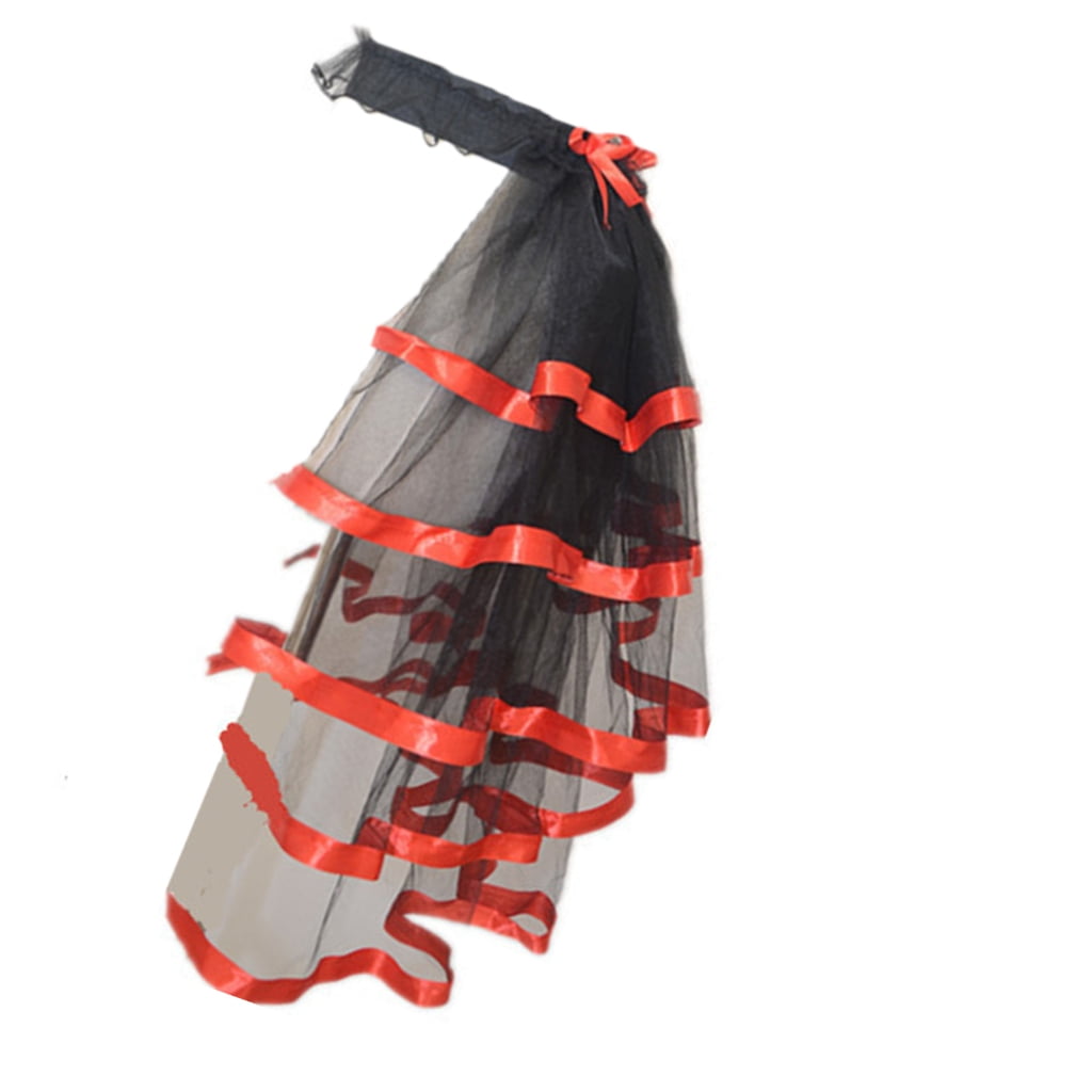 SDFGTstore Women Layered Tulle Overlay Midi Long Skirt For Stage ...