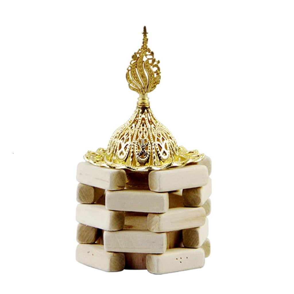 SDFGTstore Wood Brick Incense Burners Arab Style Censer Ceremony for ...