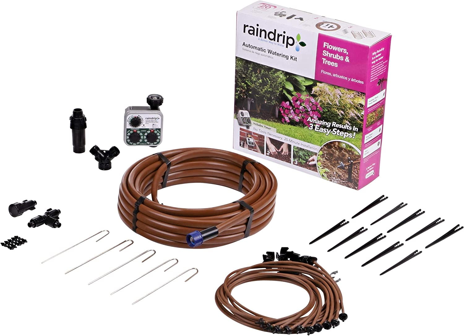 SDFSTH1P Automatic Drip Irrigation Watering Kit with Timer for Flowers ...