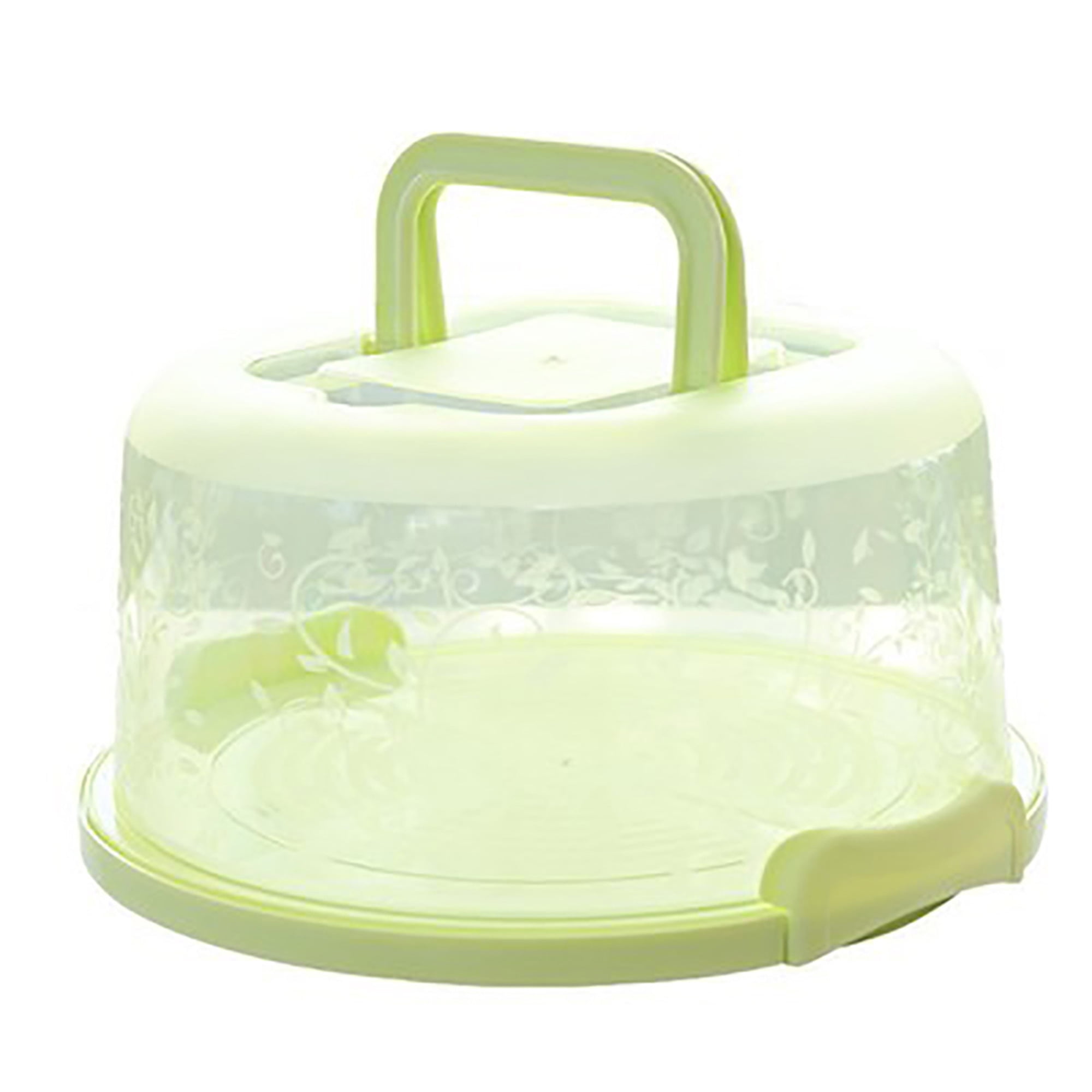 SDJMa Top Shelf Elements Round Cake Carrier with Lid, Portable Box ...