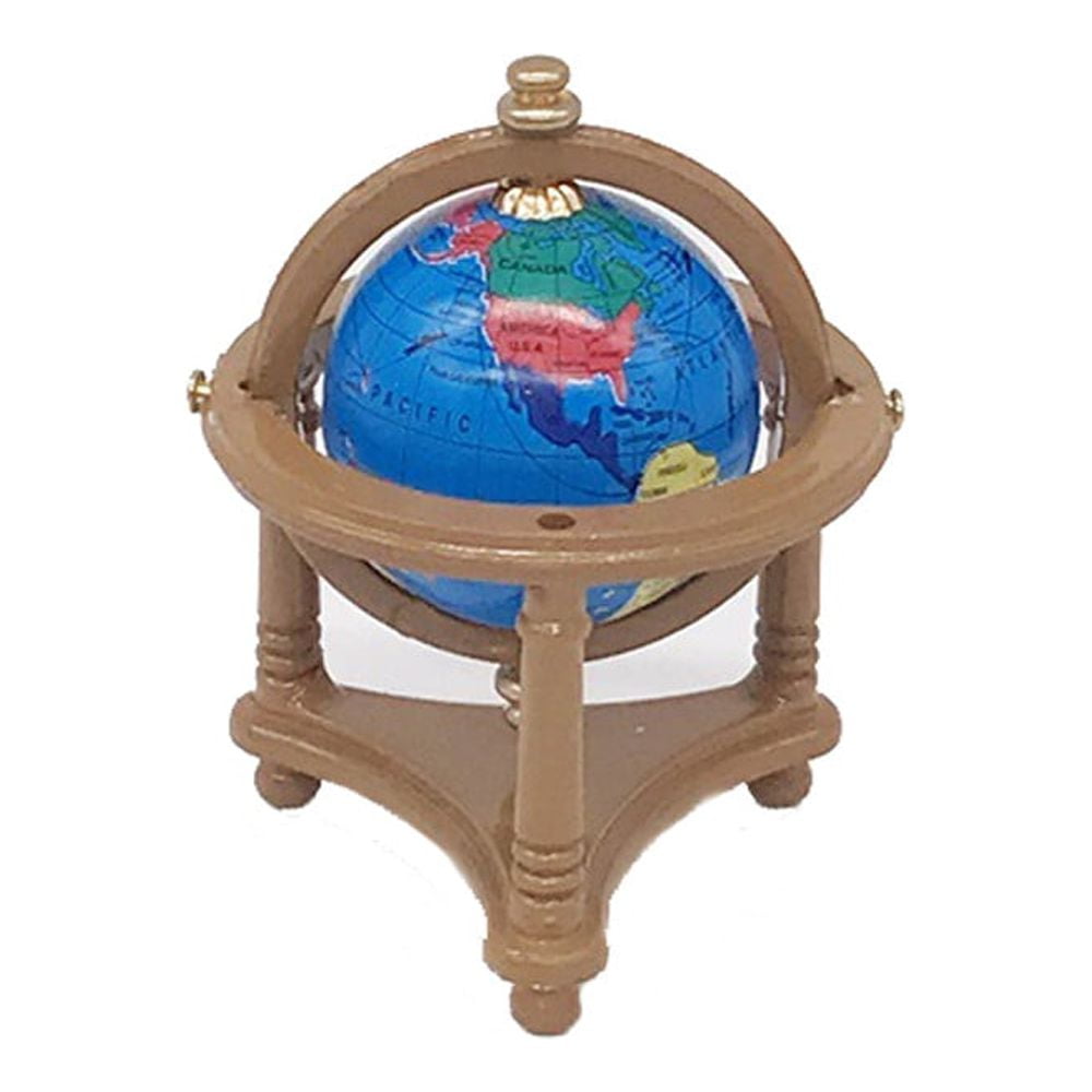 SDJMa 1:12 Miniature World Globe Library Office School Supplies ...