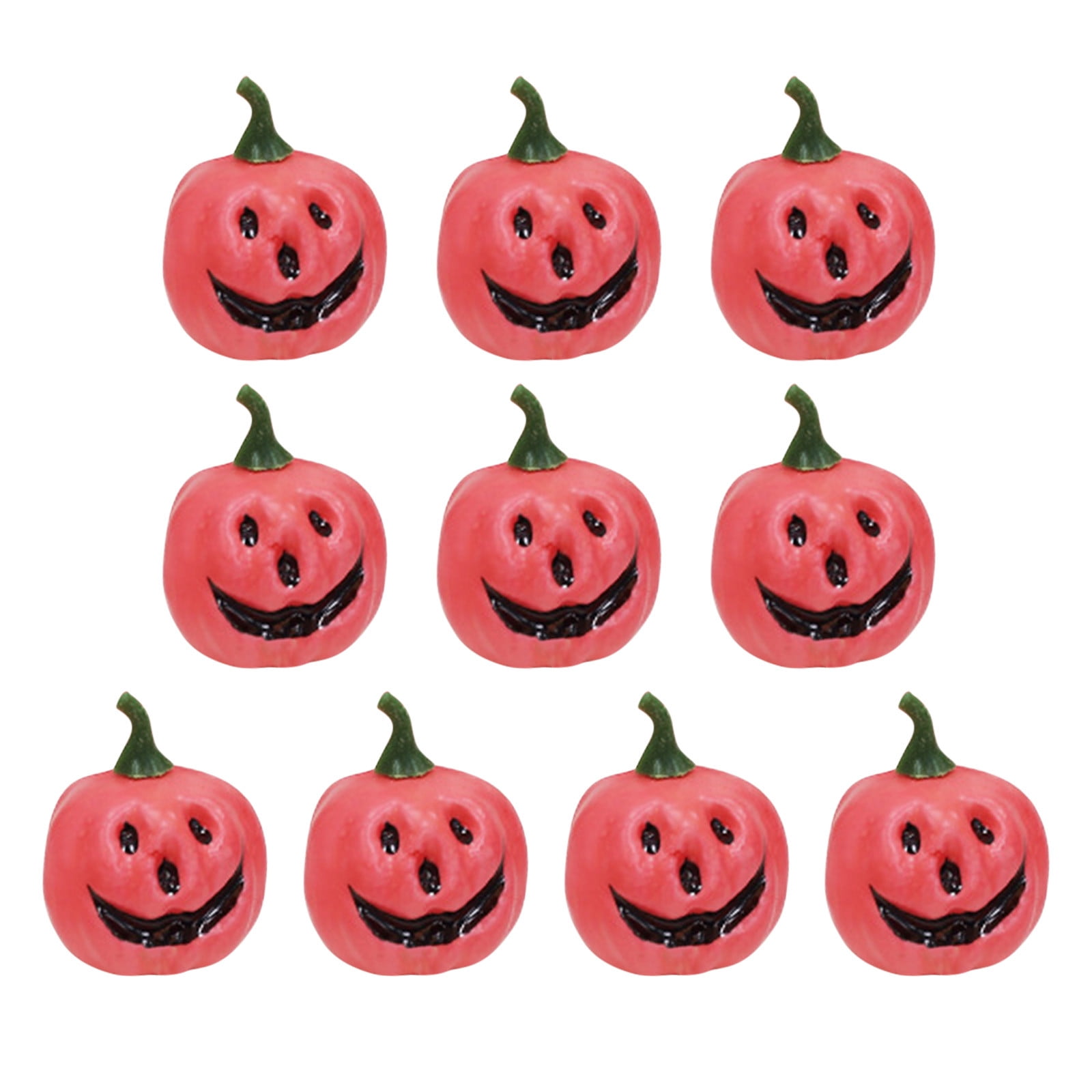 SDJMa 10 PCS Mini Halloween Pumpkin, Artificial Pumpkins with Face ...