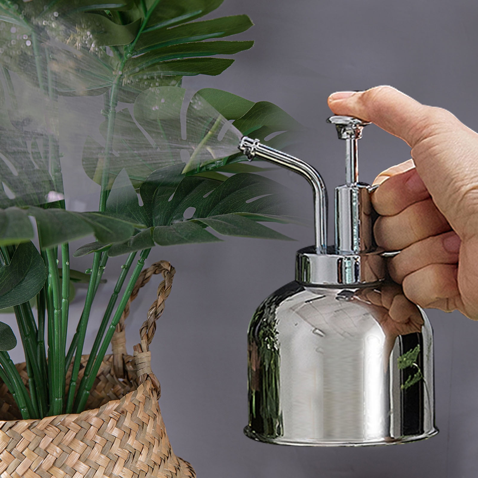 SDJMa 10oz/300ml Small Plant Mister Spray Bottle Mini Stainless Steel ...