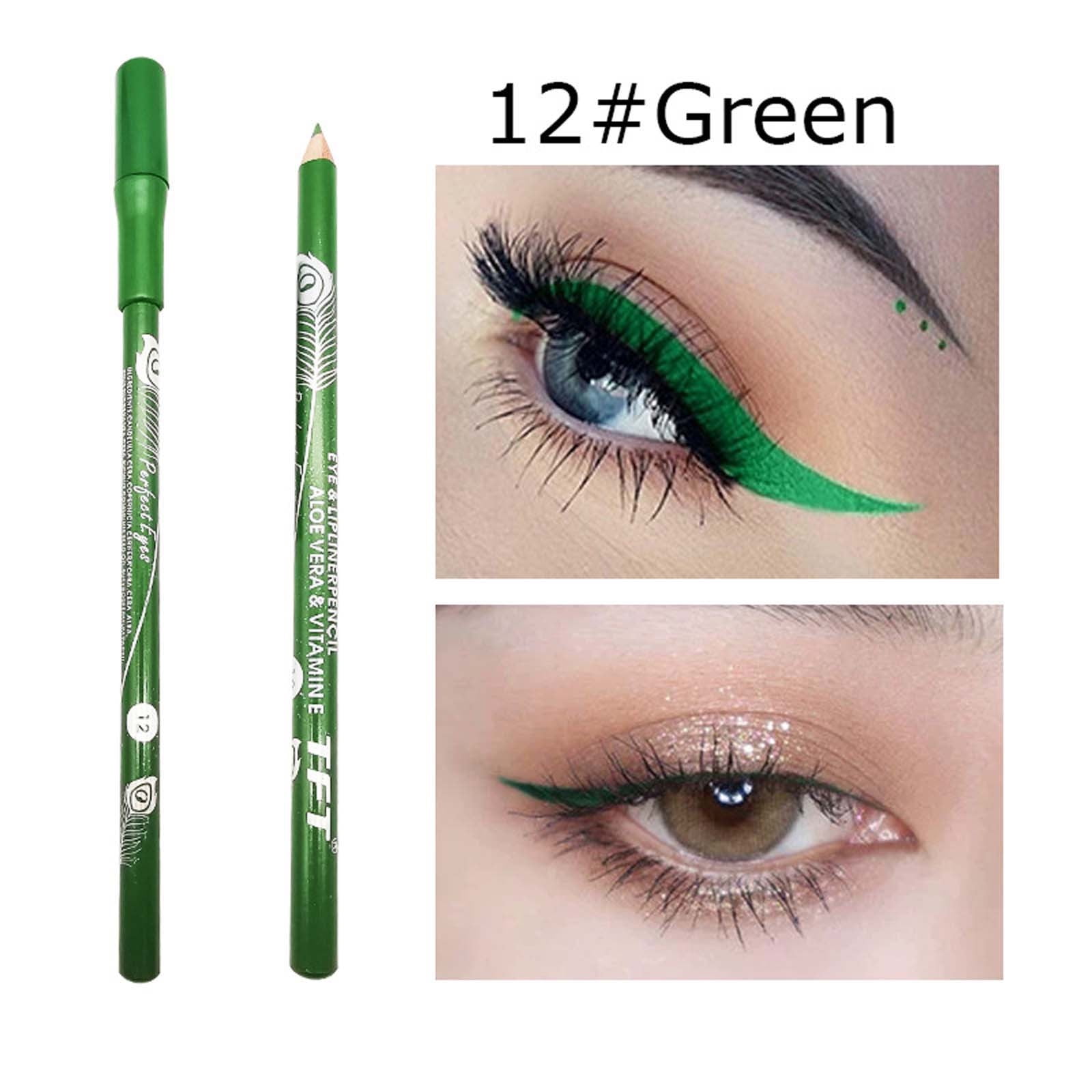 SDJMa 12 Colors Eyeliner Rainbow Colorful Neon Eyeliner Pencil ...