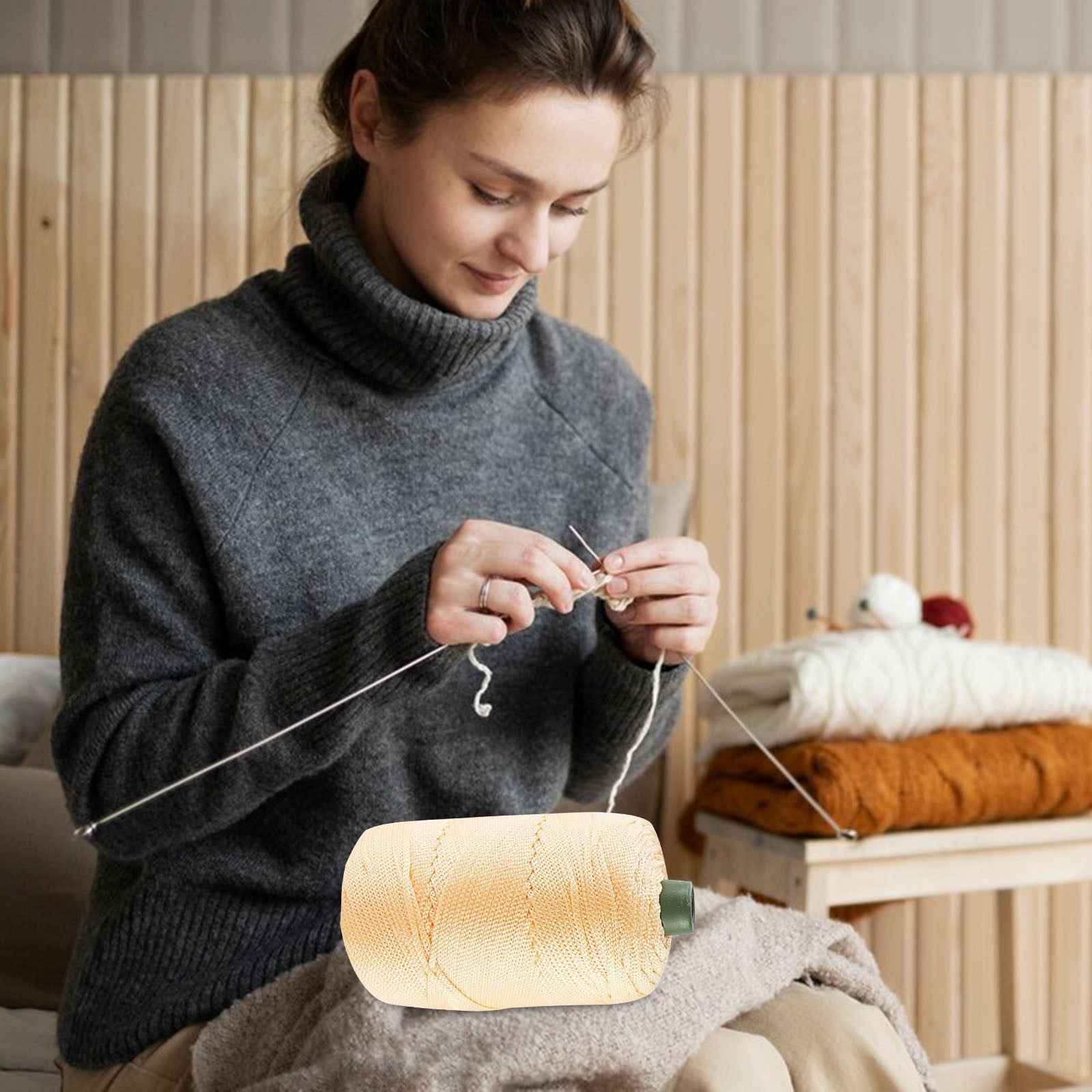 SDJMa 200g Ice Linen Silk Hand Knitting Light Body Yarn, Polyester ...