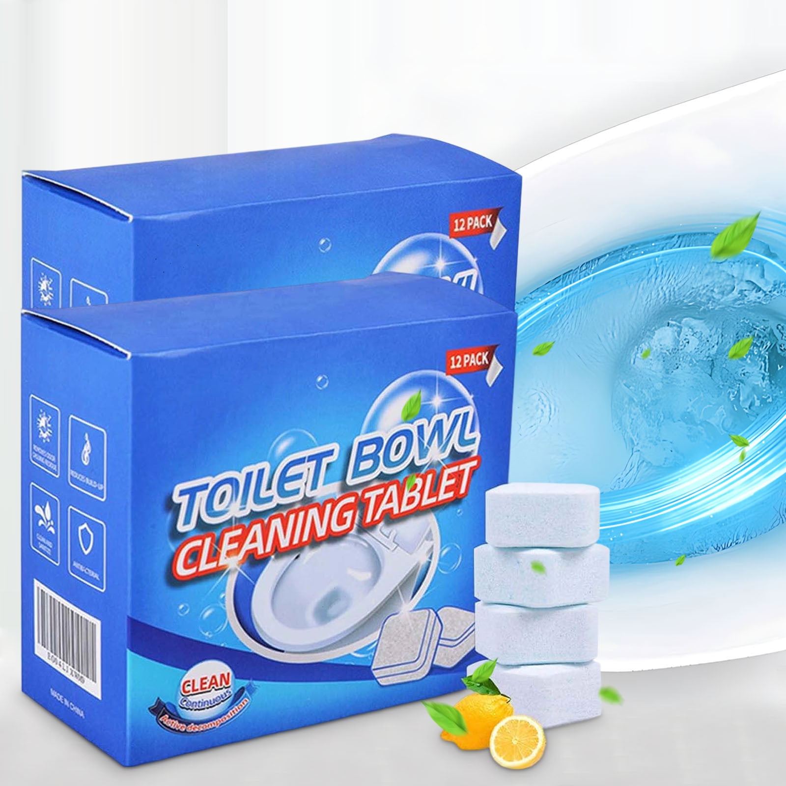 SDJMa 24PCS Effervescent Toilet Cleaning Tablets (24/36pcs) - Powerful ...