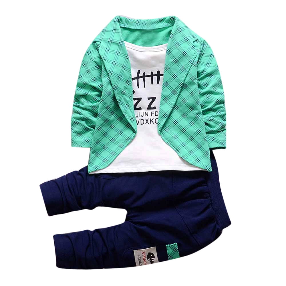 SDJMa 2pcs Toddler Baby Boys Kids Shirt Tops+ Long Pants Clothes Outfits Gentleman Set - Walmart.com