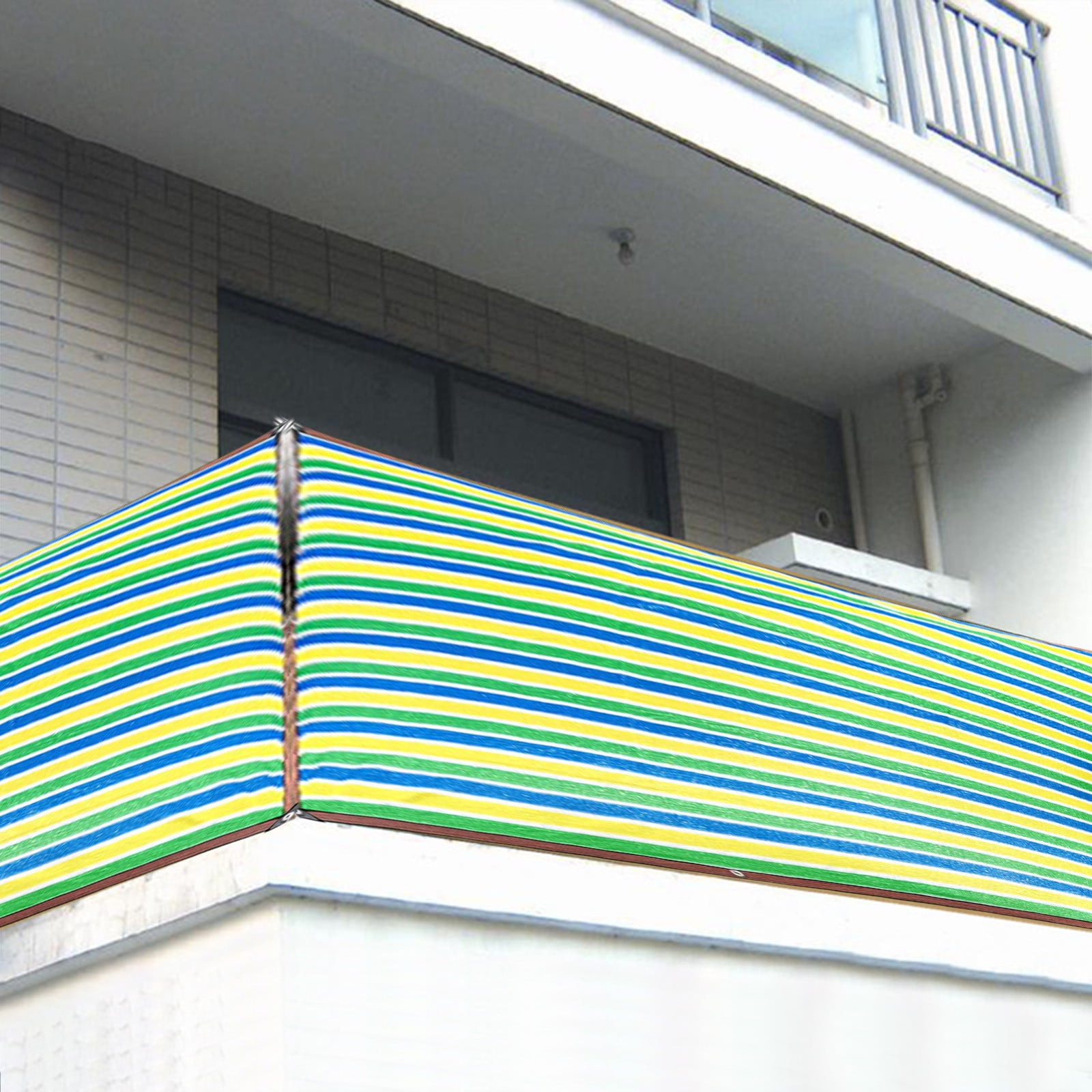 SDJMa 2x3/2x4/2x5m Yellow Balcony Privacy Screen UV Protection Heavy ...