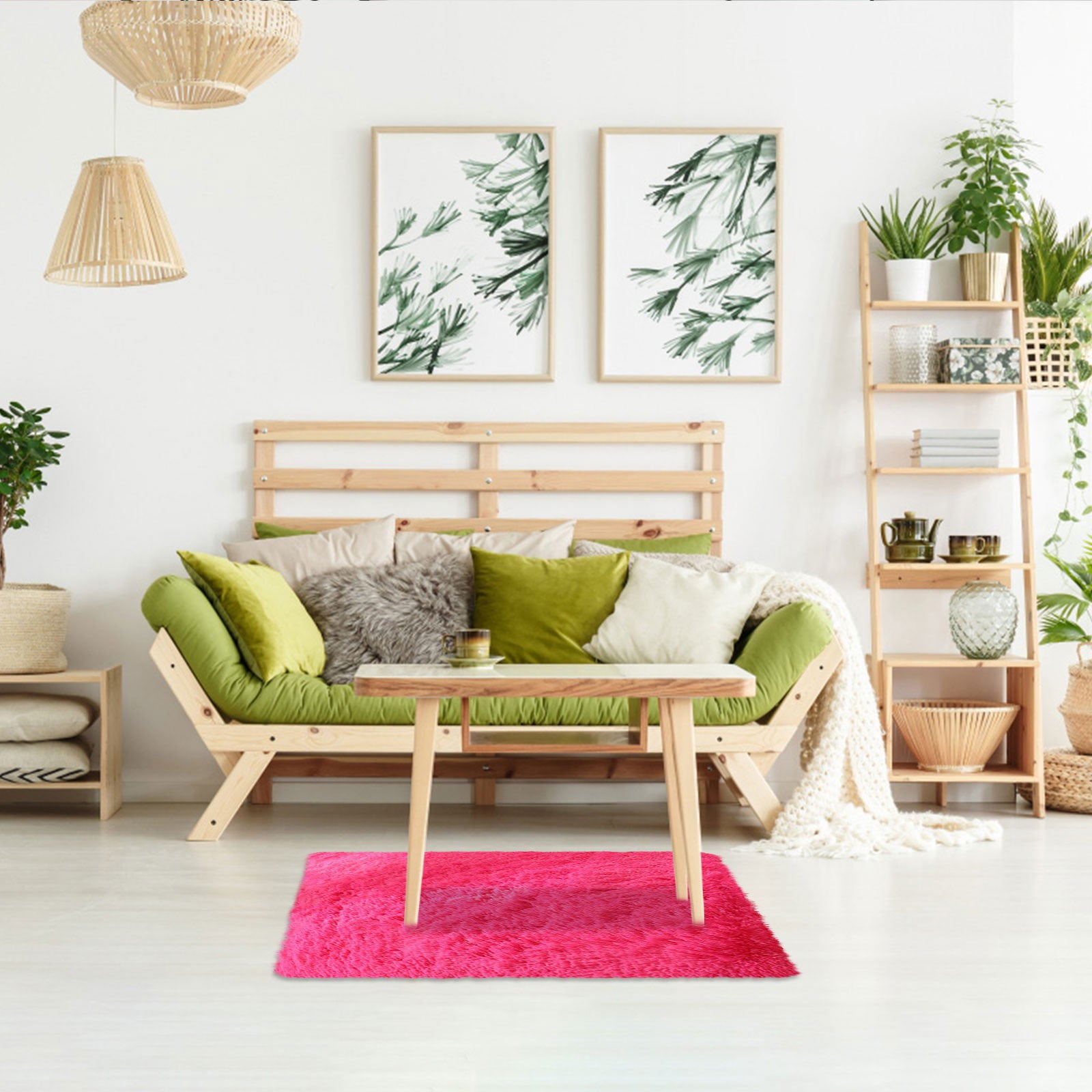 SDJMa 2x4 Feet Area Rug, Non-Slip Soft Plush Faux Fur Floor Rug for ...
