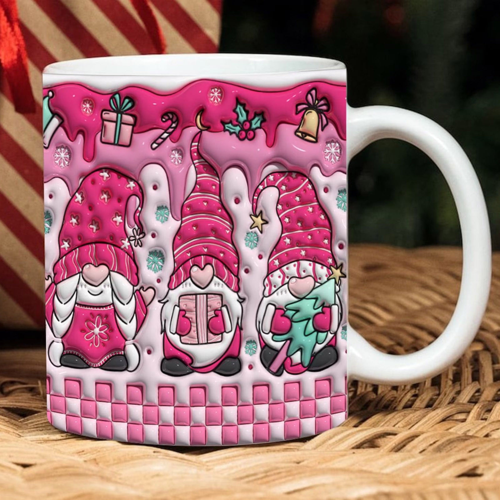 SDJMa 3D Santa Claus Mug, Cute 3D Santa Coffee Cup, Multi-Purpose Merry ...