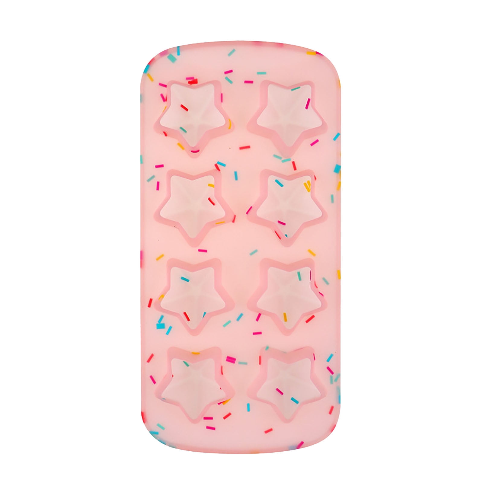 SDJMa 3D Stars Ice Cube Tray Silicone Molds, Easy Release 8-Ice Cube ...