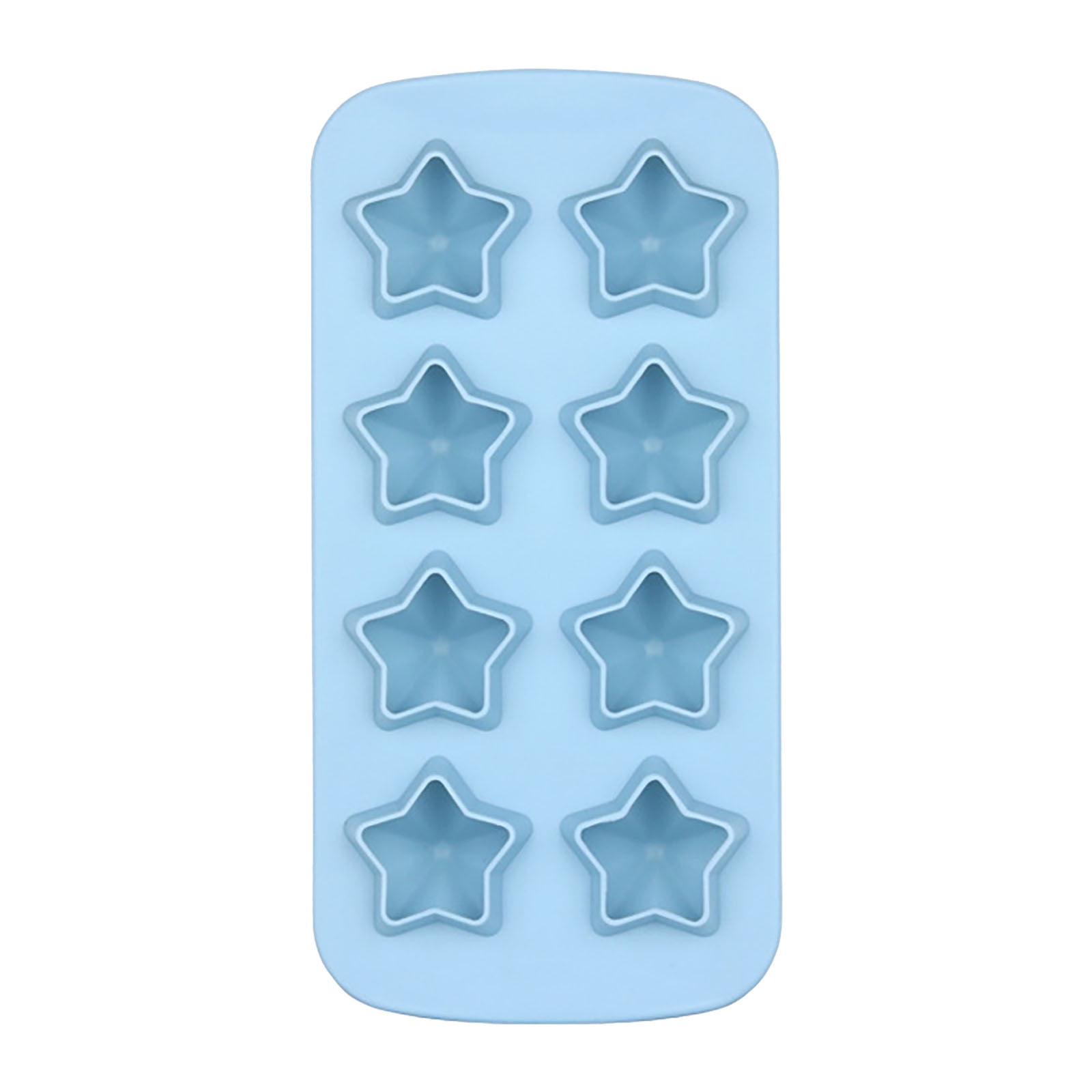 SDJMa 3D Stars Ice Cube Tray Silicone Molds, Easy Release 8-Ice Cube ...