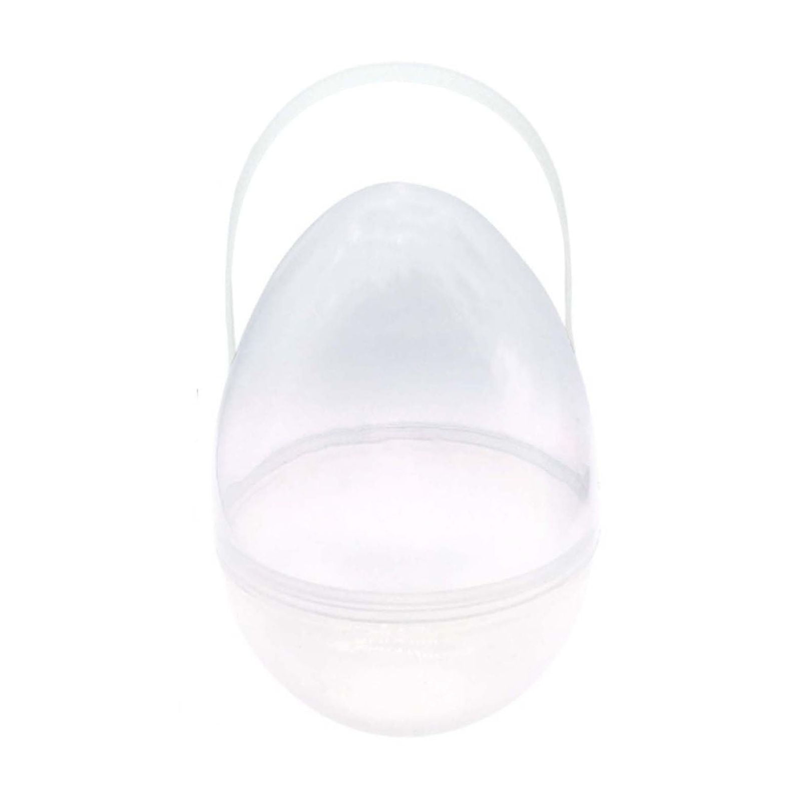 SDJMa 5.91 Inch Plastic Small Easter Eggs with Handles, Clear Fillable ...