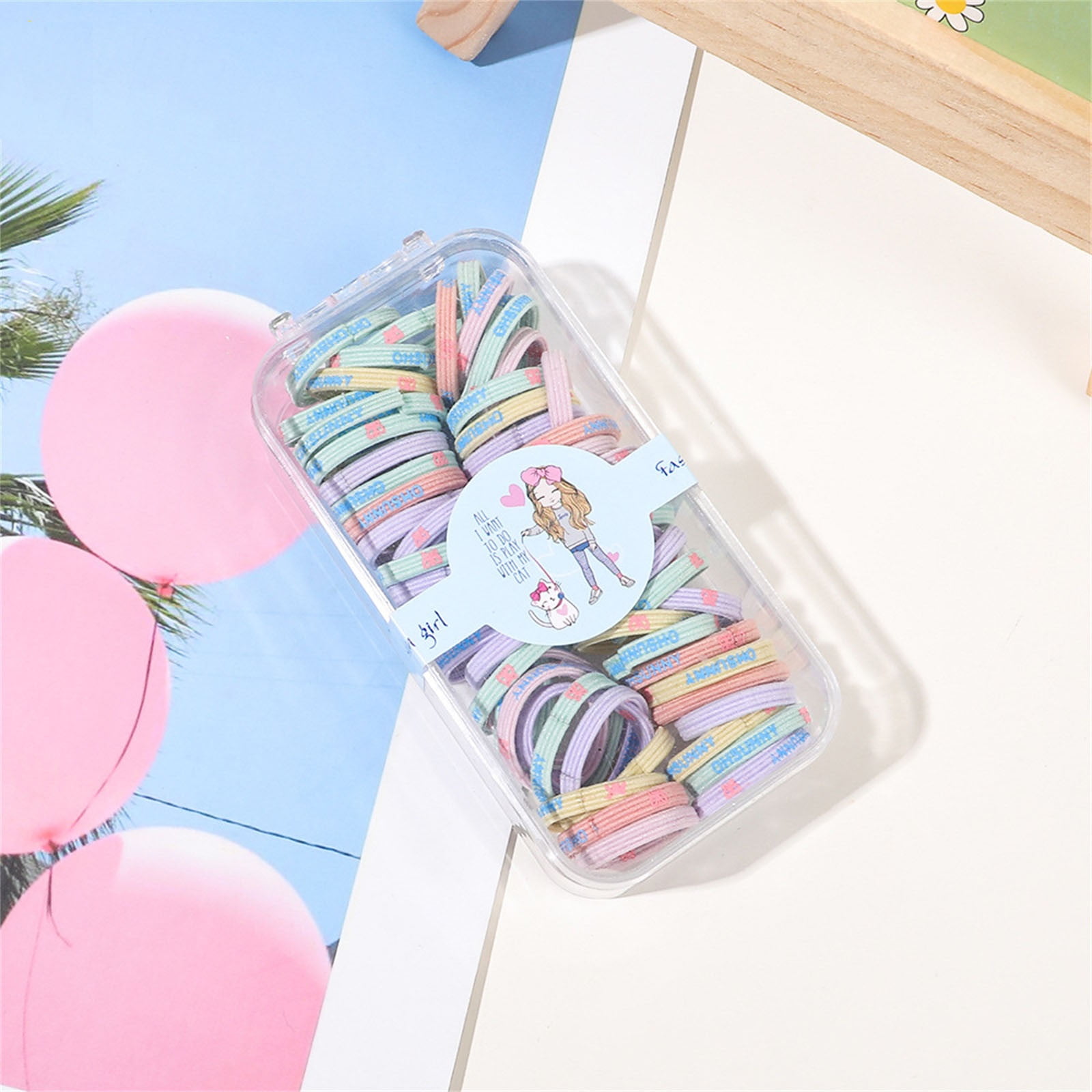 SDJMa 60 Pcs No Damage colorful Elastics Hair Ties, Assorted Hair Bands ...