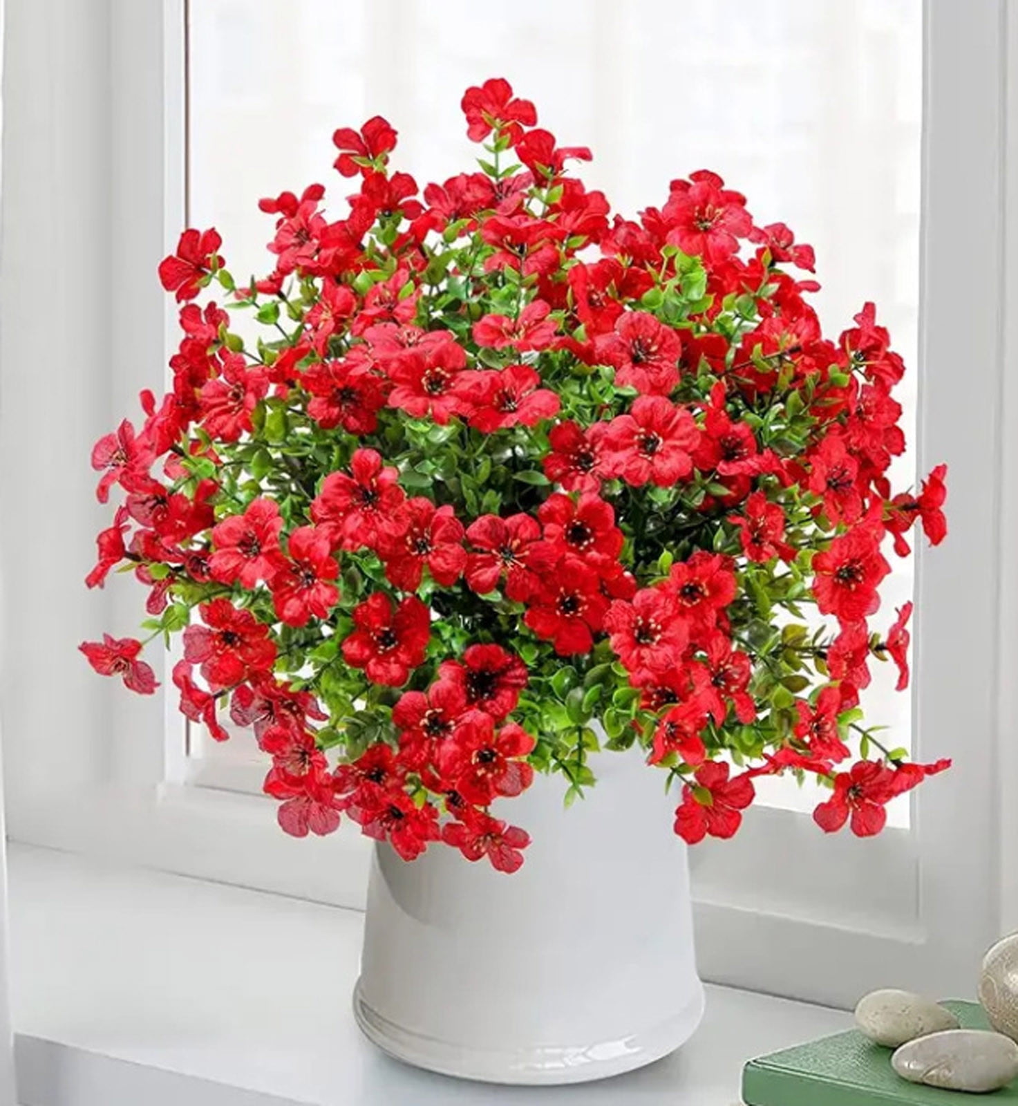 SDJMa 7-pronged Violet Artificial Outdoor Flower Simulation Flower ...