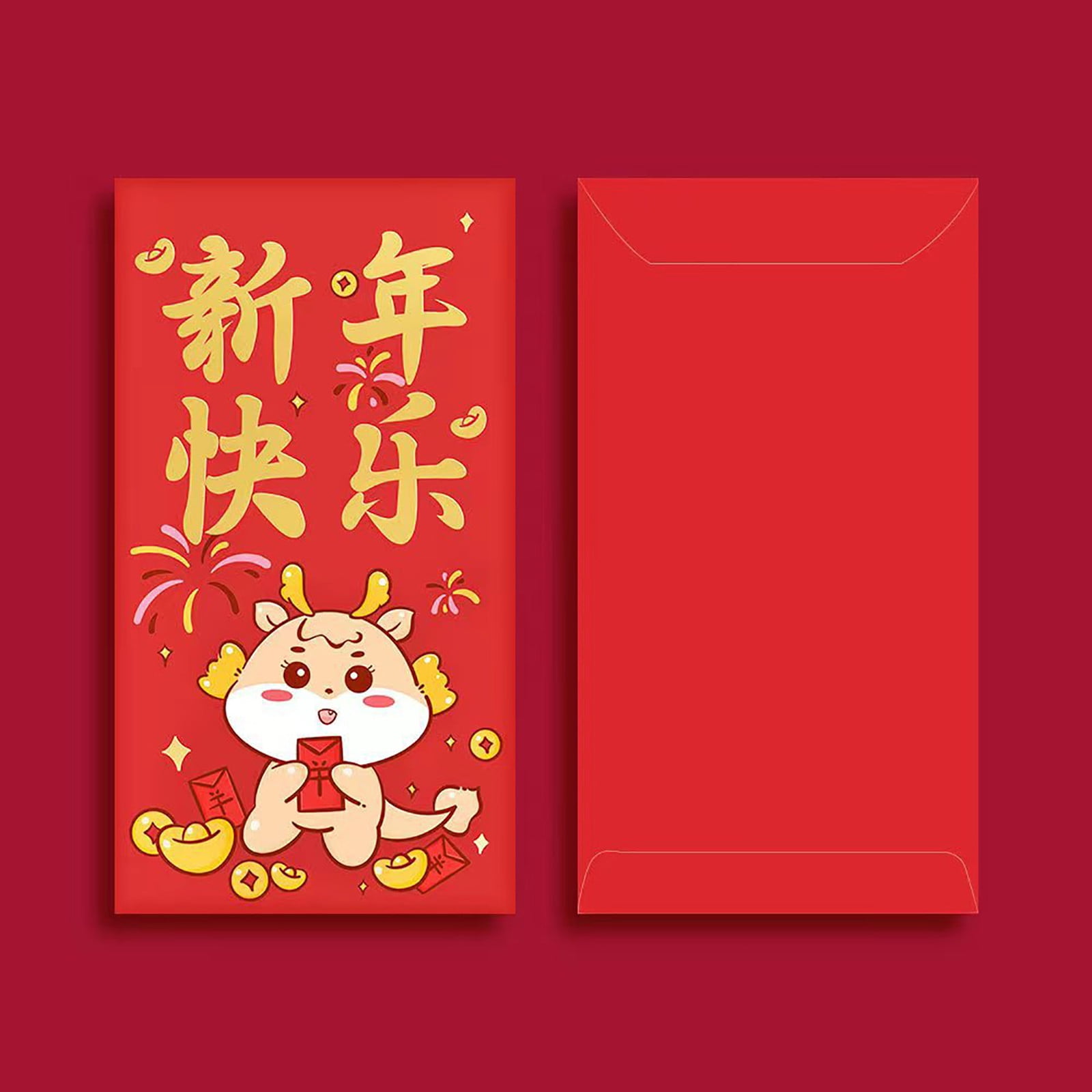 SDJMa 8Pcs Chinese New Year Red Envelopes, Cute Cartoon Dragon Lucky ...