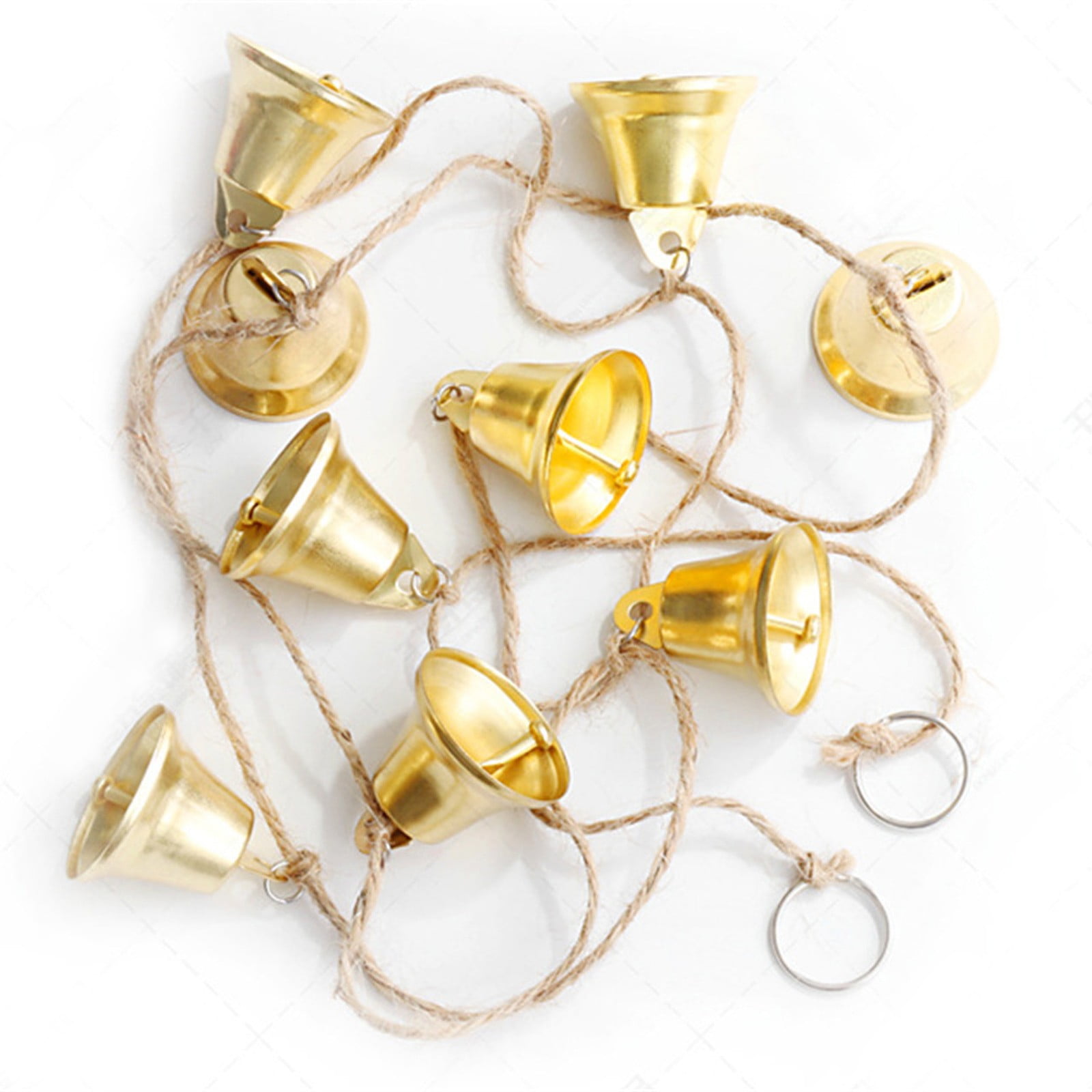 SDJMa 9Pcs Christmas Cow Bells Rustic Vintage Bell Handmade Harmony ...