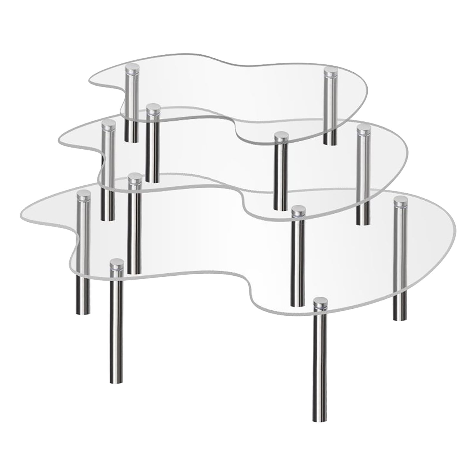 SDJMa Acrylic Pedestal Stand Clear Decorative Riser Modern Pedestal ...