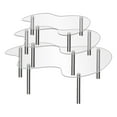 SDJMa Acrylic Pedestal Stand Clear Decorative Riser Modern Pedestal ...