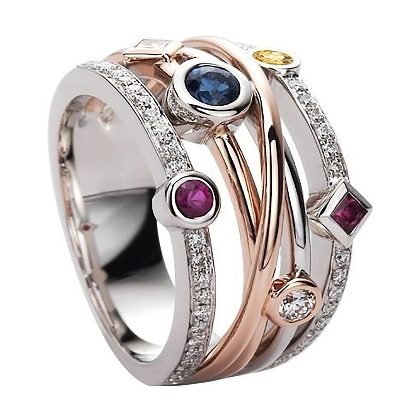 SDJMa Adjustable Thumb Rings for Women Acrylic Chunky Rings Jewelry ...