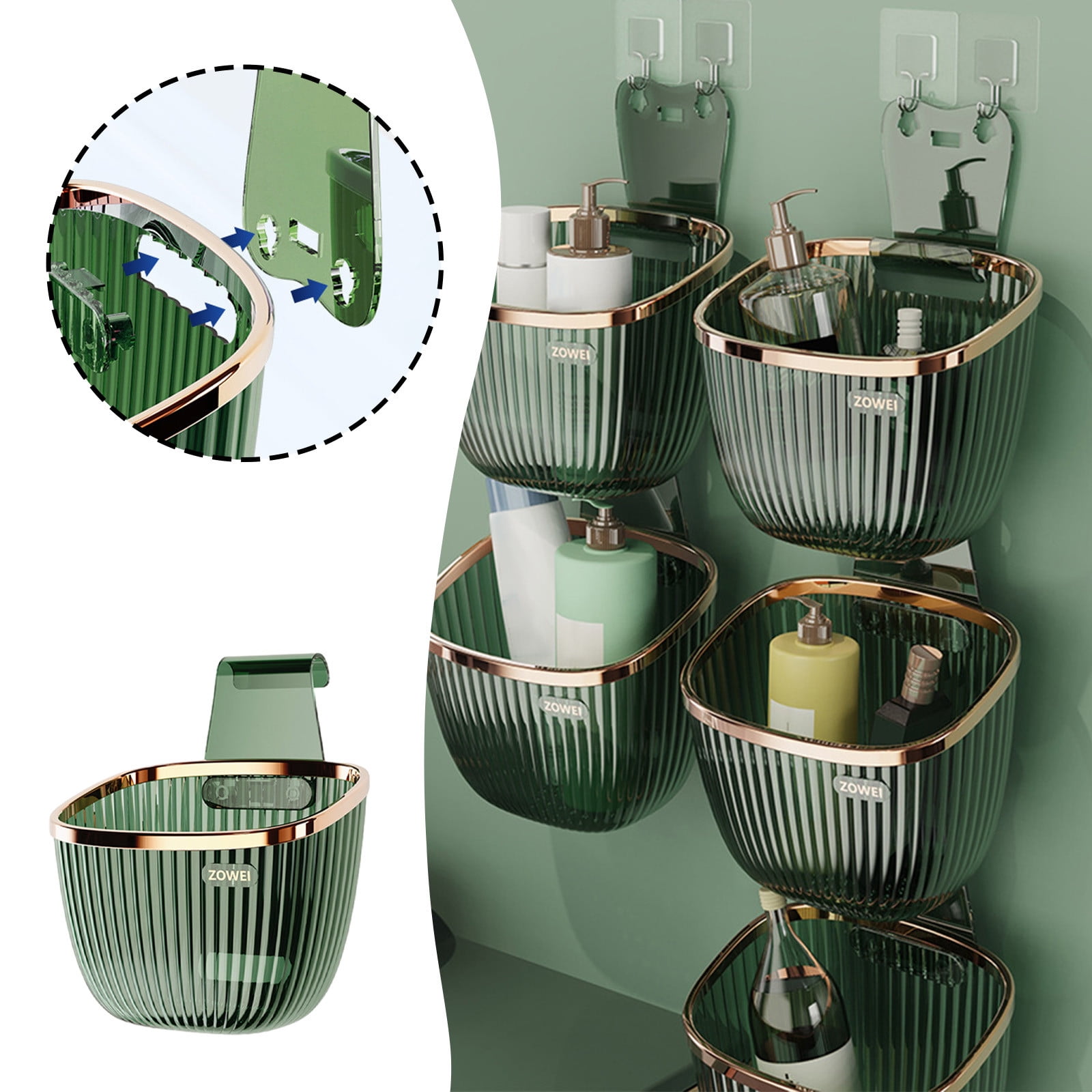 SDJMa Bathroom Storage Basket - Plastic Baskets for Organizing ...