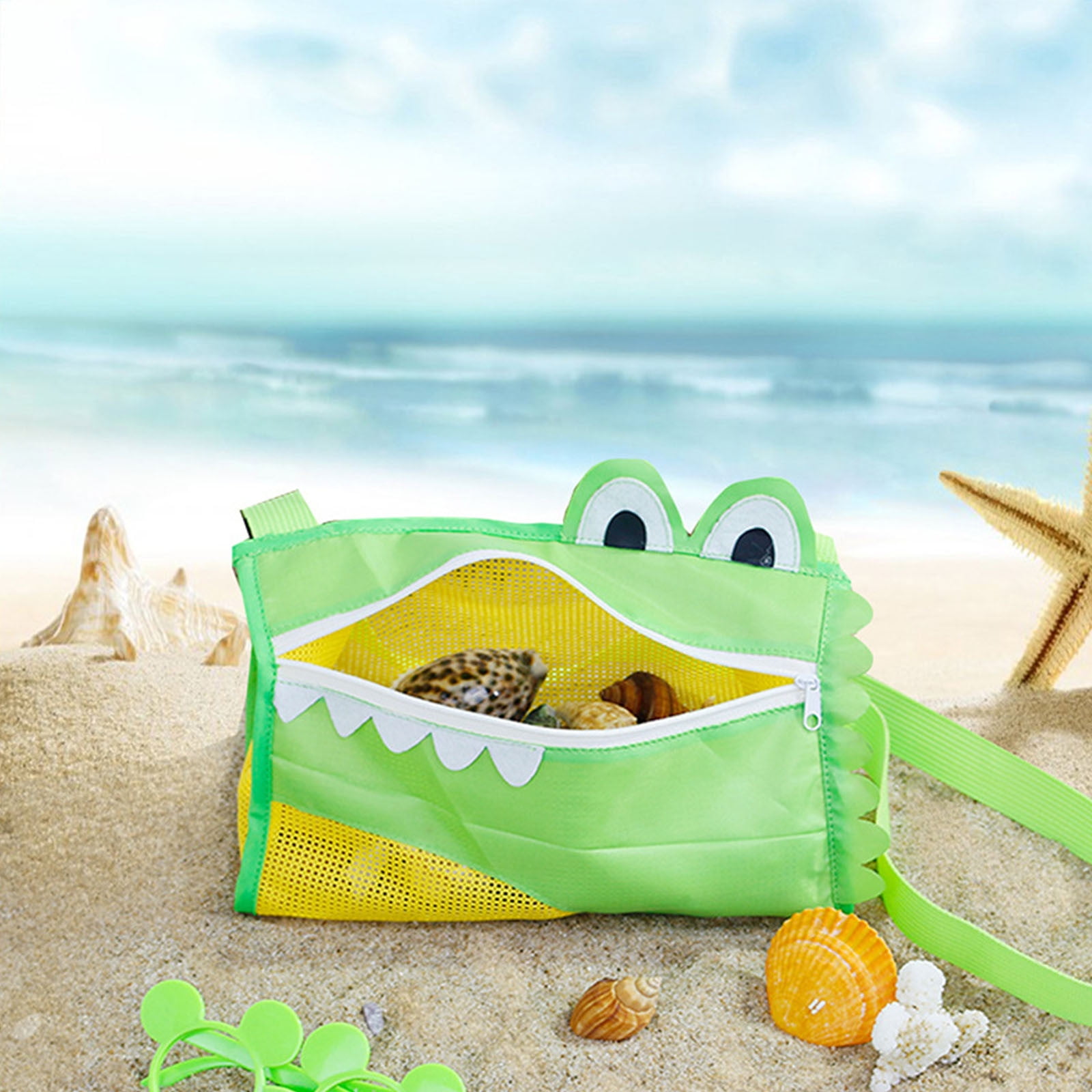 SDJMa Beach Mesh Bag Beach Shell Bags for Holding Beach Shell,Toys ...