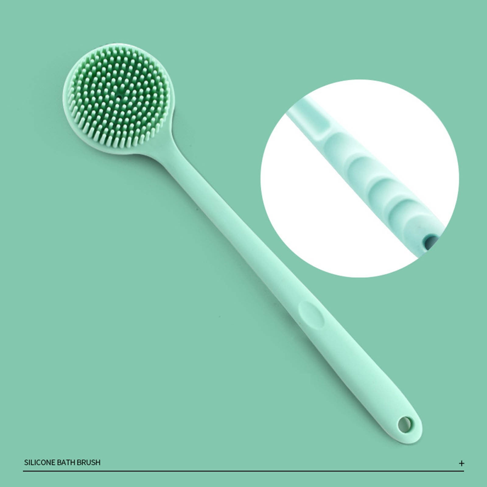 SDJMa Bendable Long Handled Silicone Back & Scalp Scrubber - Bath ...