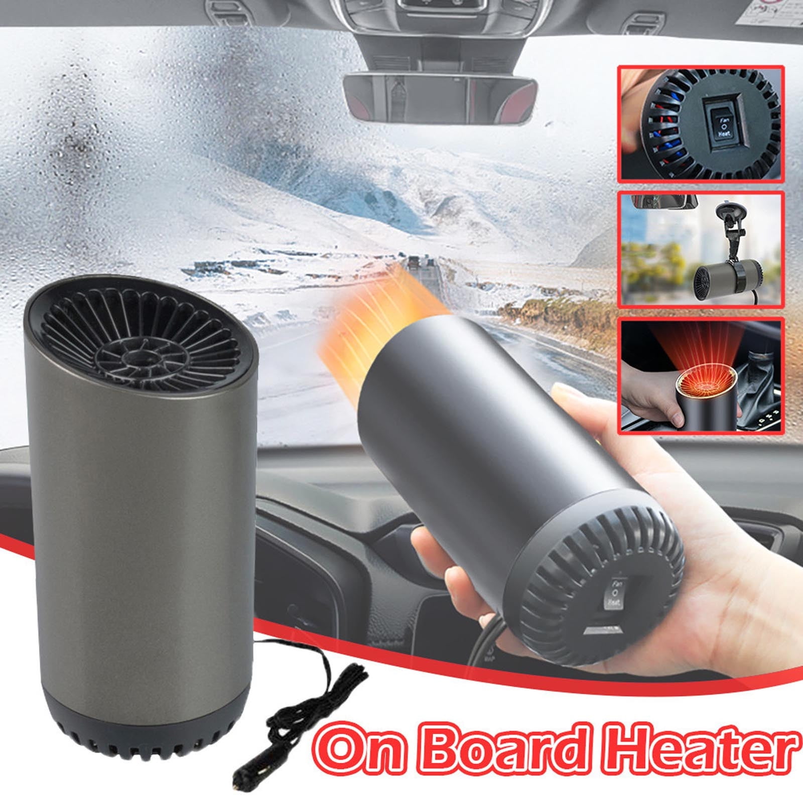 SDJMa Car Heater, 12V High-power Portable Windshield Defogger and ...