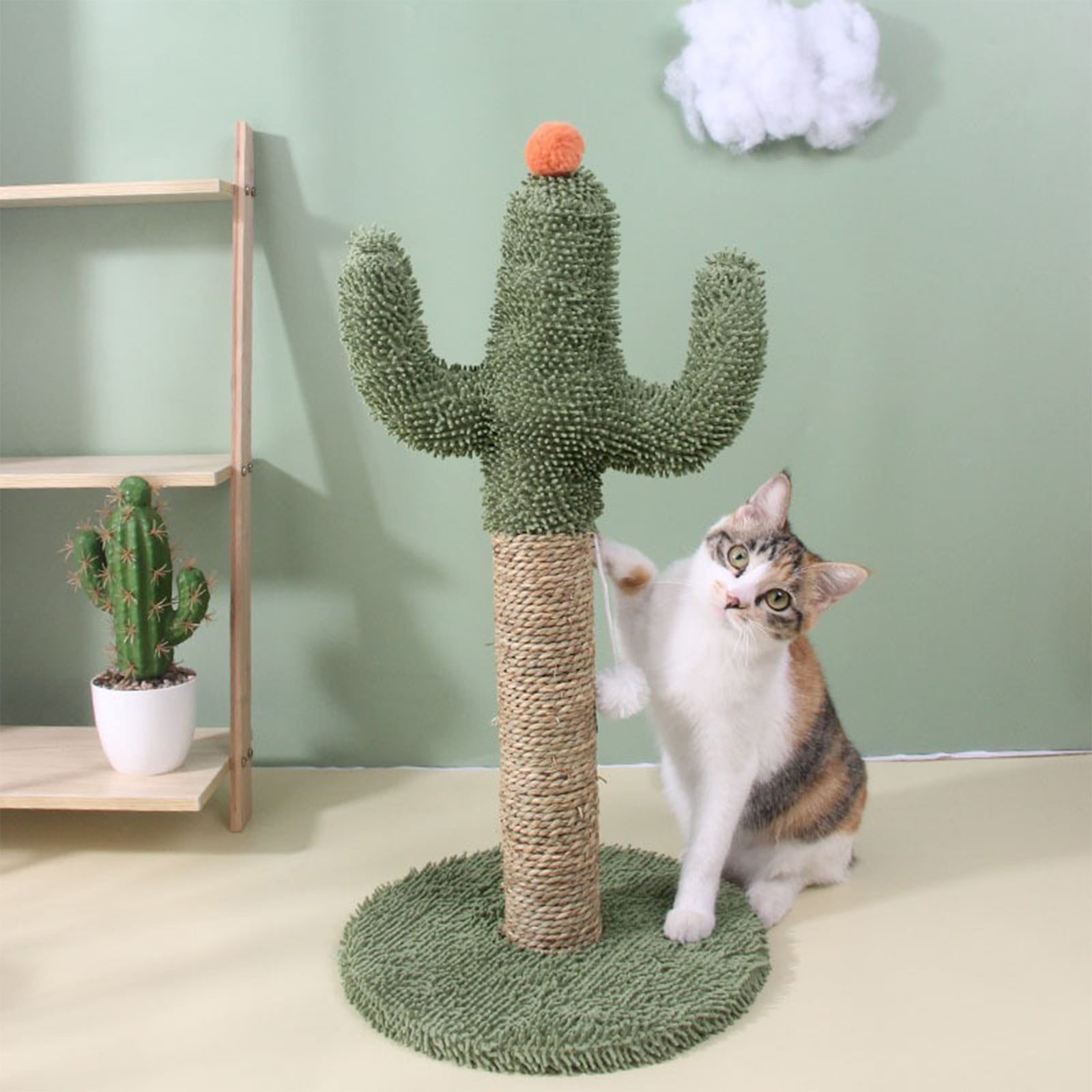 SDJMa Cat Scratching Post, Cactus Cat Scratcher Kitten Scratch Post ...