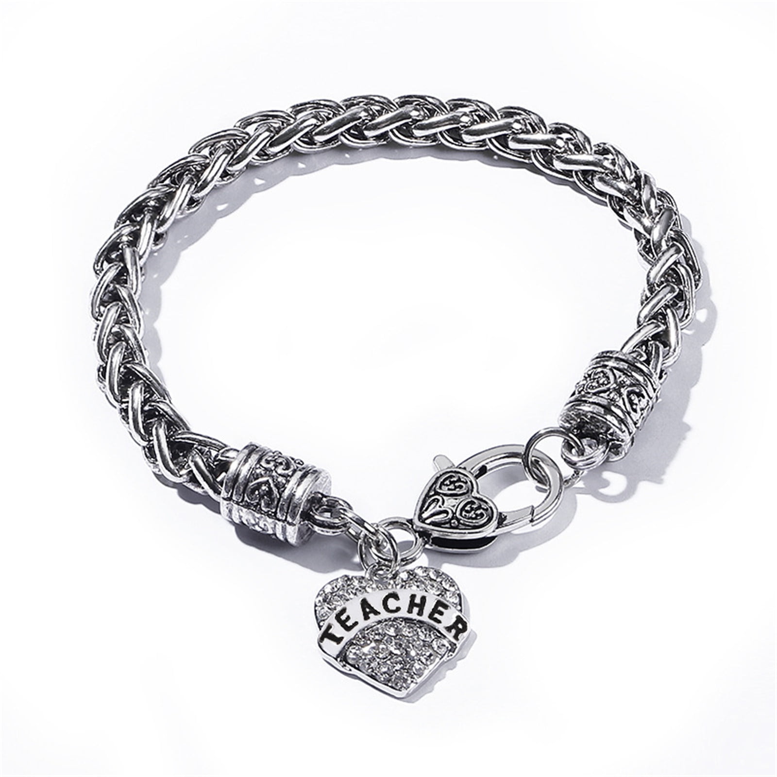 SDJMa Charm Bling Crystal Sparkle Rhinestone Silver Steel Cute Love ...