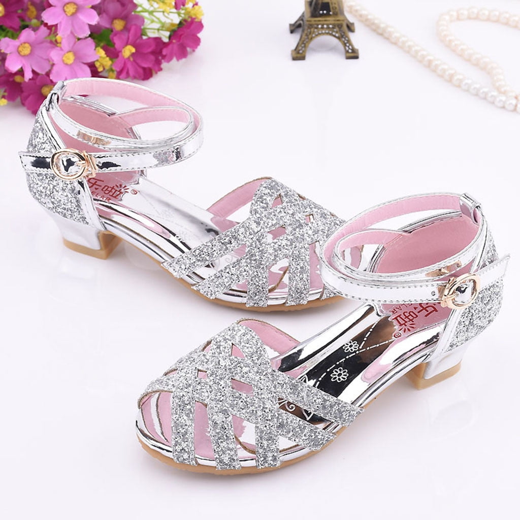 Herrnalise Children Kids Girls Sandals Princess Heart Hollow Cut-outs ...