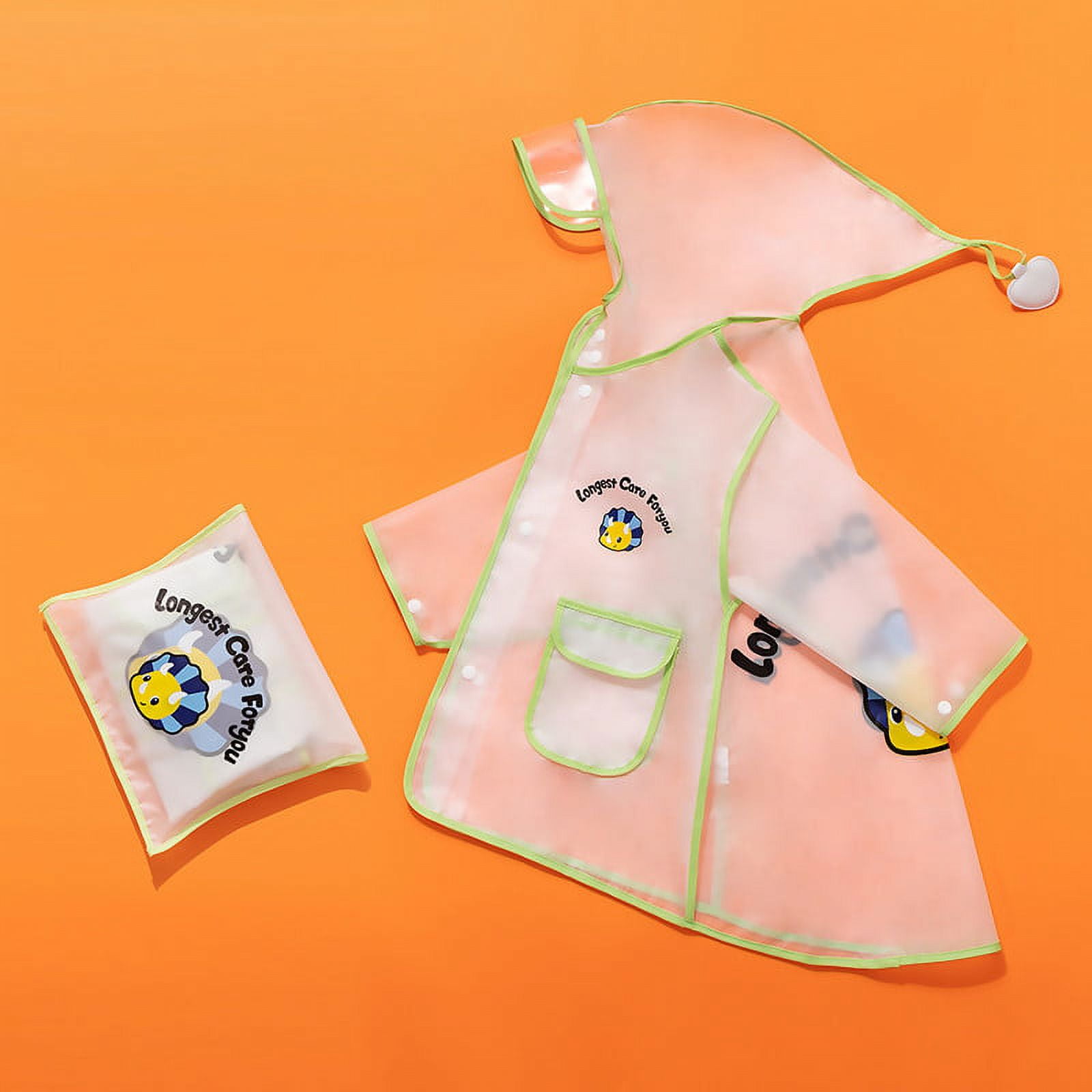Herrnalise Children Transparent Cute Printed Raincoat Wearable ...
