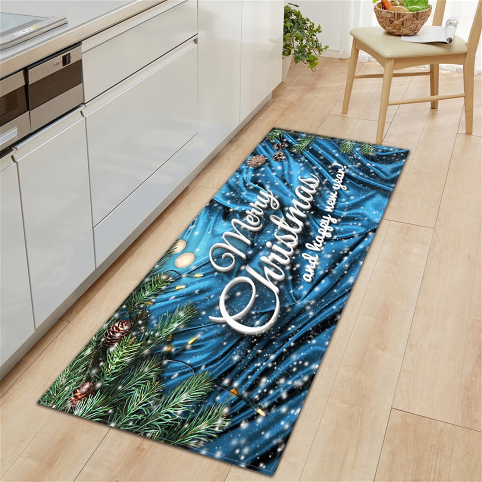 SDJMa Christmas Area Rug, Non-Slip, Low Pile, Indoor/Outdoor, Santa ...