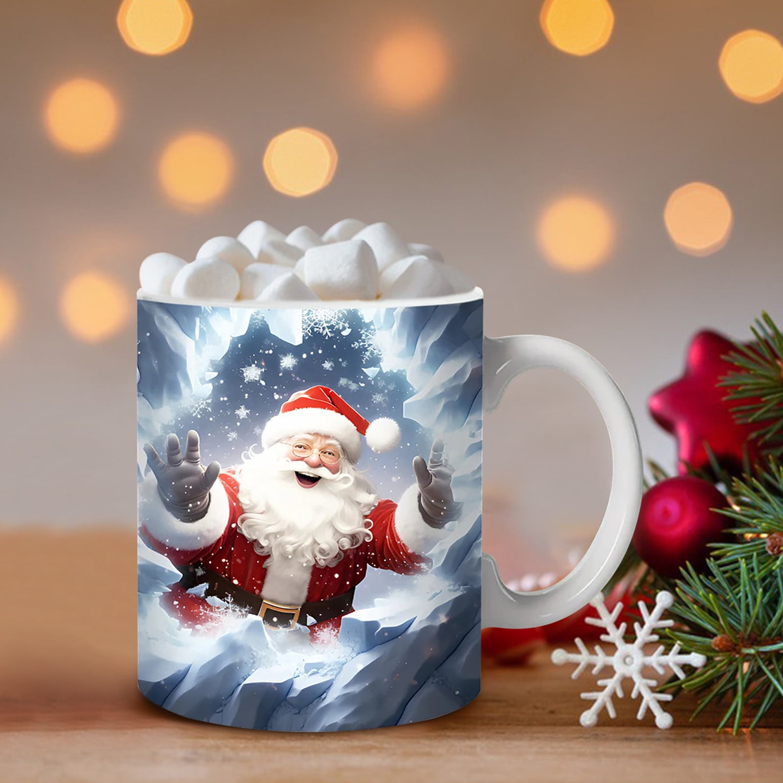 SDJMa Christmas Coffee Mugs Multicolor Christmas Ceramic Coffee Mugs ...
