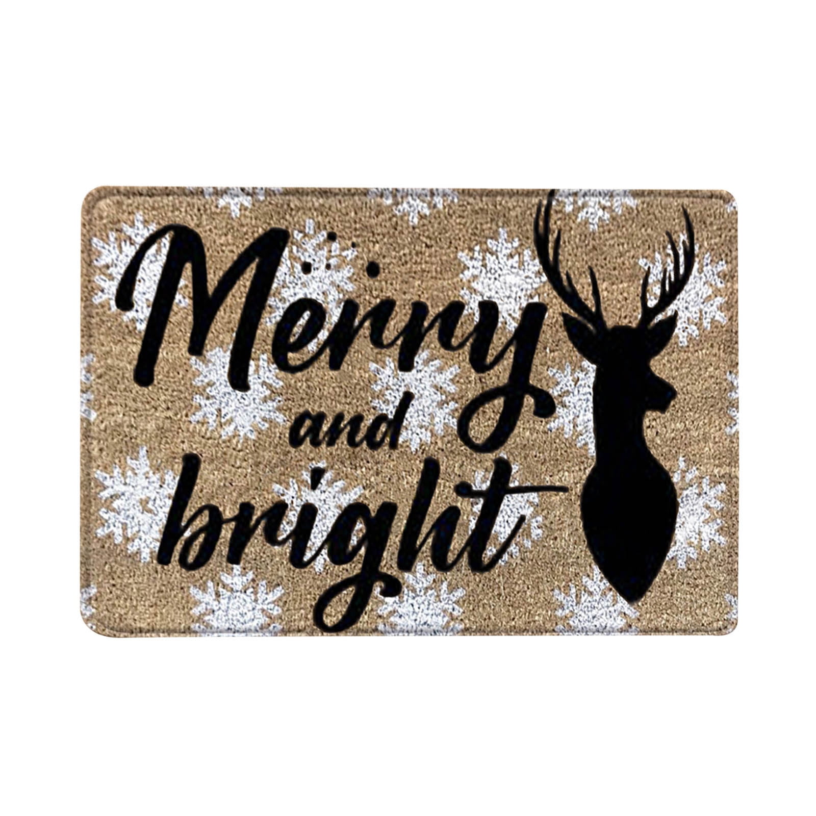 SDJMa Christmas Decor Welcome Mat for Front Door,Xmas Tree Snowflake ...