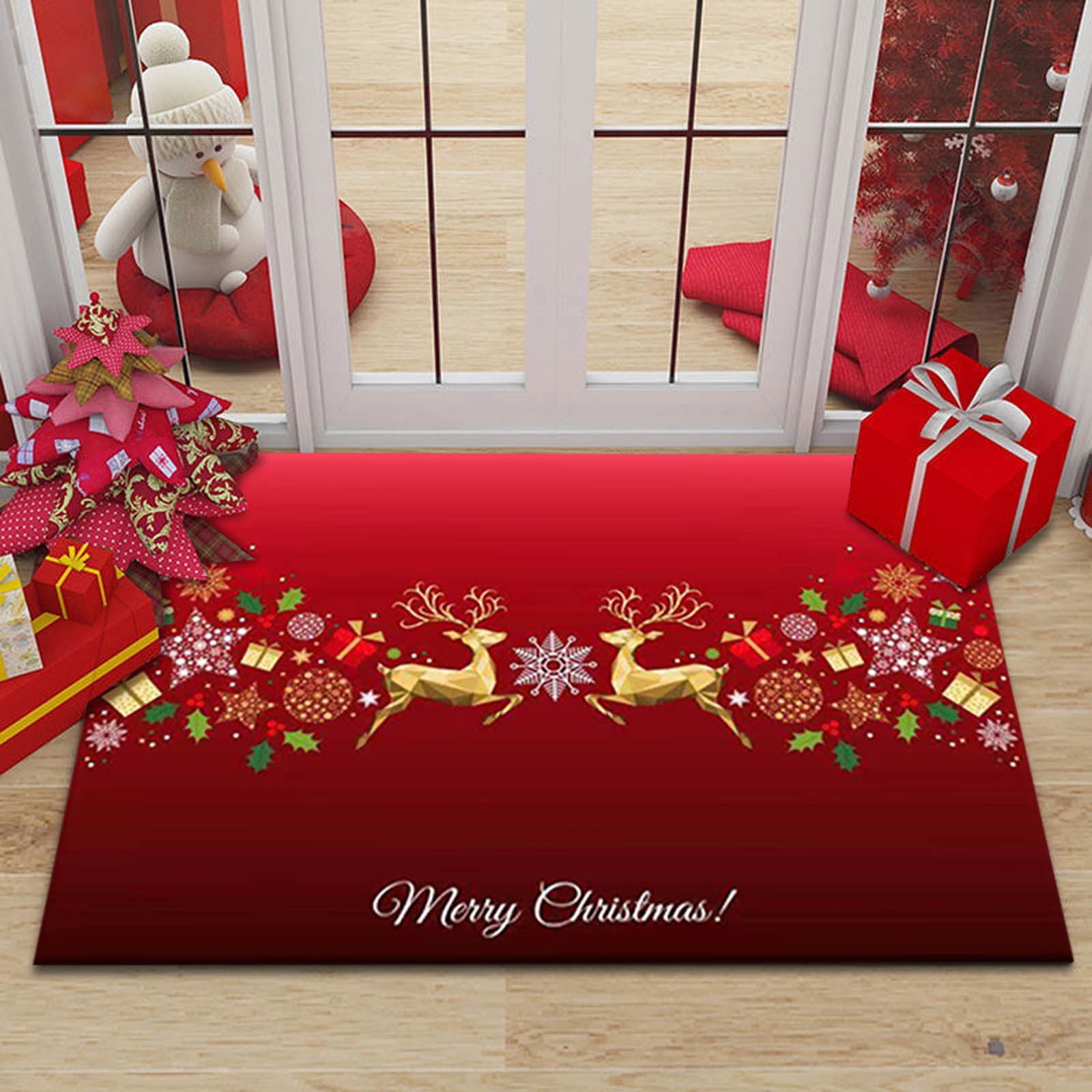 SDJMa Christmas Door Mat Floor Mat Switch Mat for Indoor Outdoor Merry ...